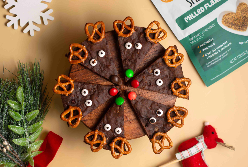 Fiber-FULL Reindeer Brownies – Tiny Sprouts Foods
