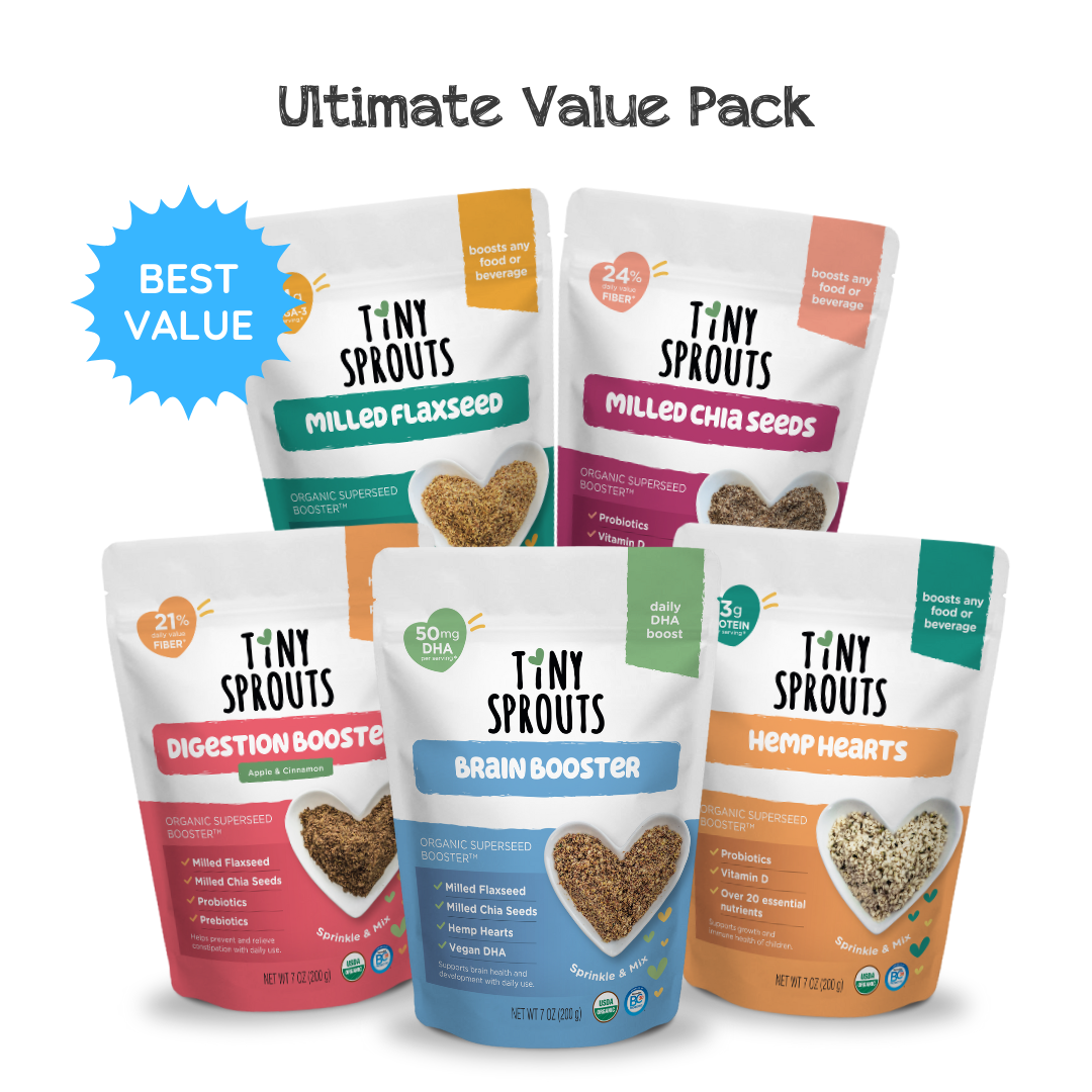 VALUE PACK! Try ALL 5 Tiny Sprouts Organic Superseed Boosters! – Tiny Sprouts Foods